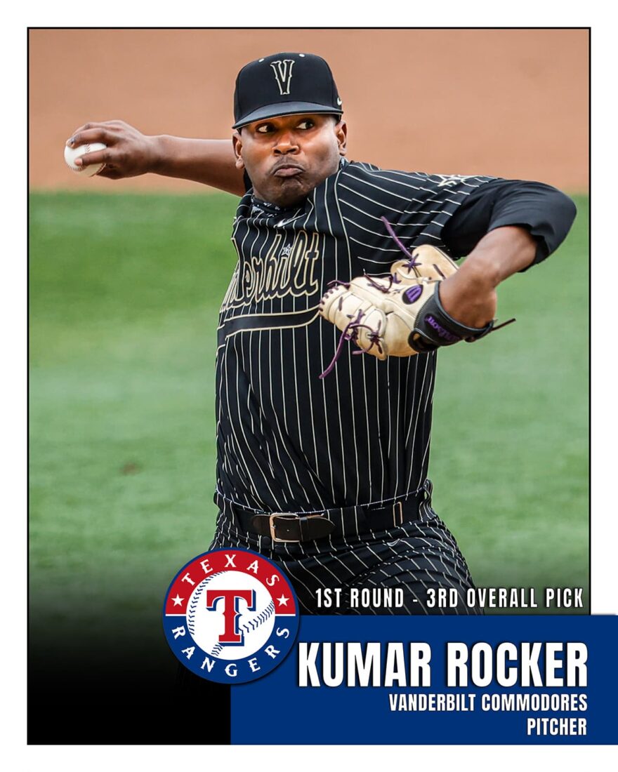 Rangers select Kumar Rocker with 1st Rd pick